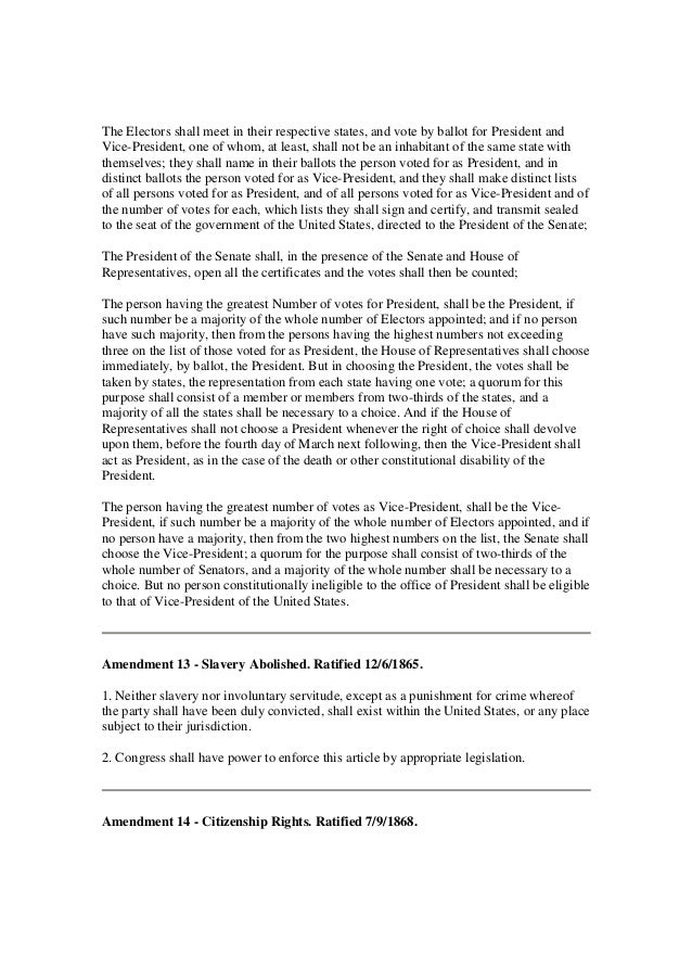 American Constitution Printable Version