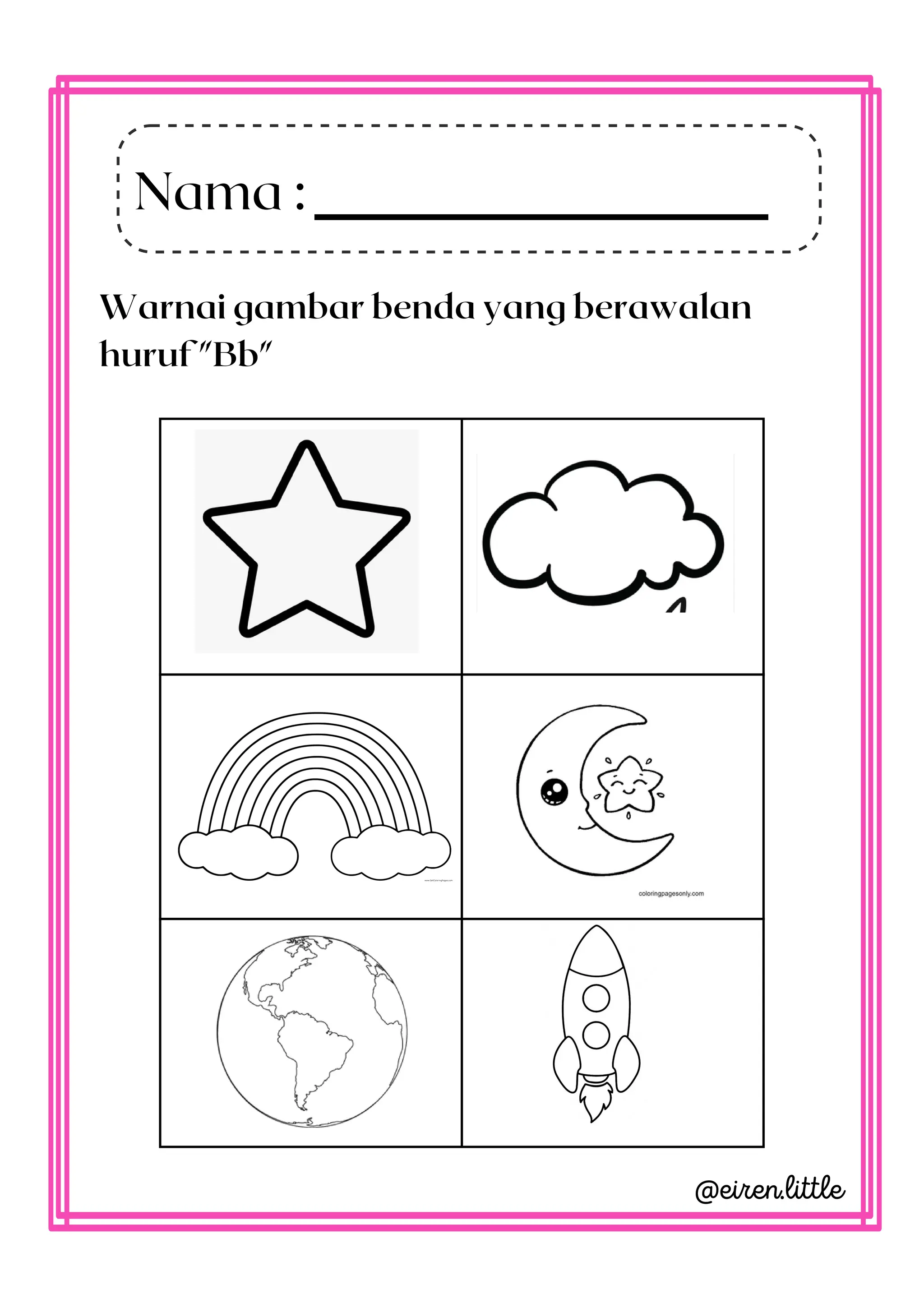 Printable alam semesta mewarnai anak-anak.pdf