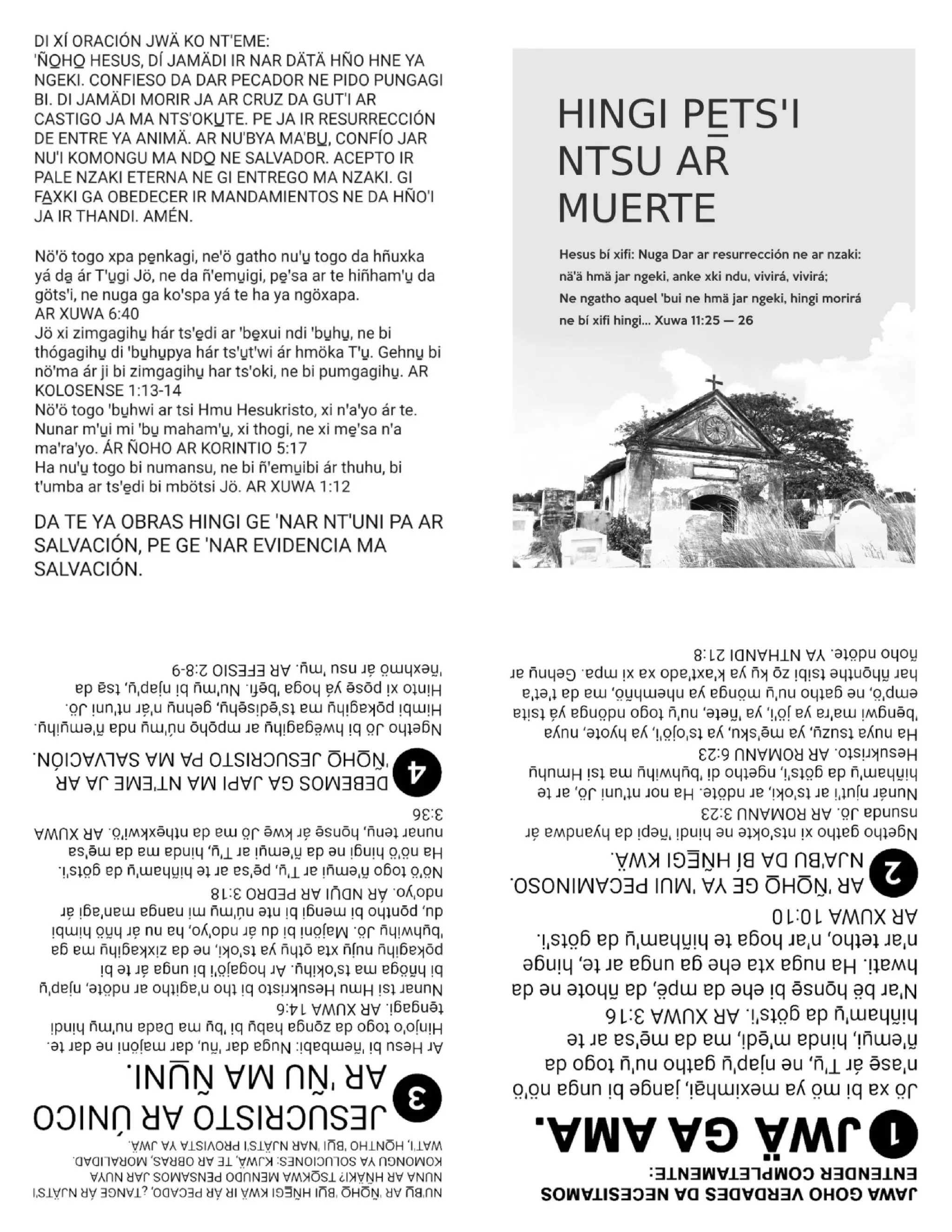 Printable Queretaro Otomi Gospel Tract - Do Not Fear Death.pdf