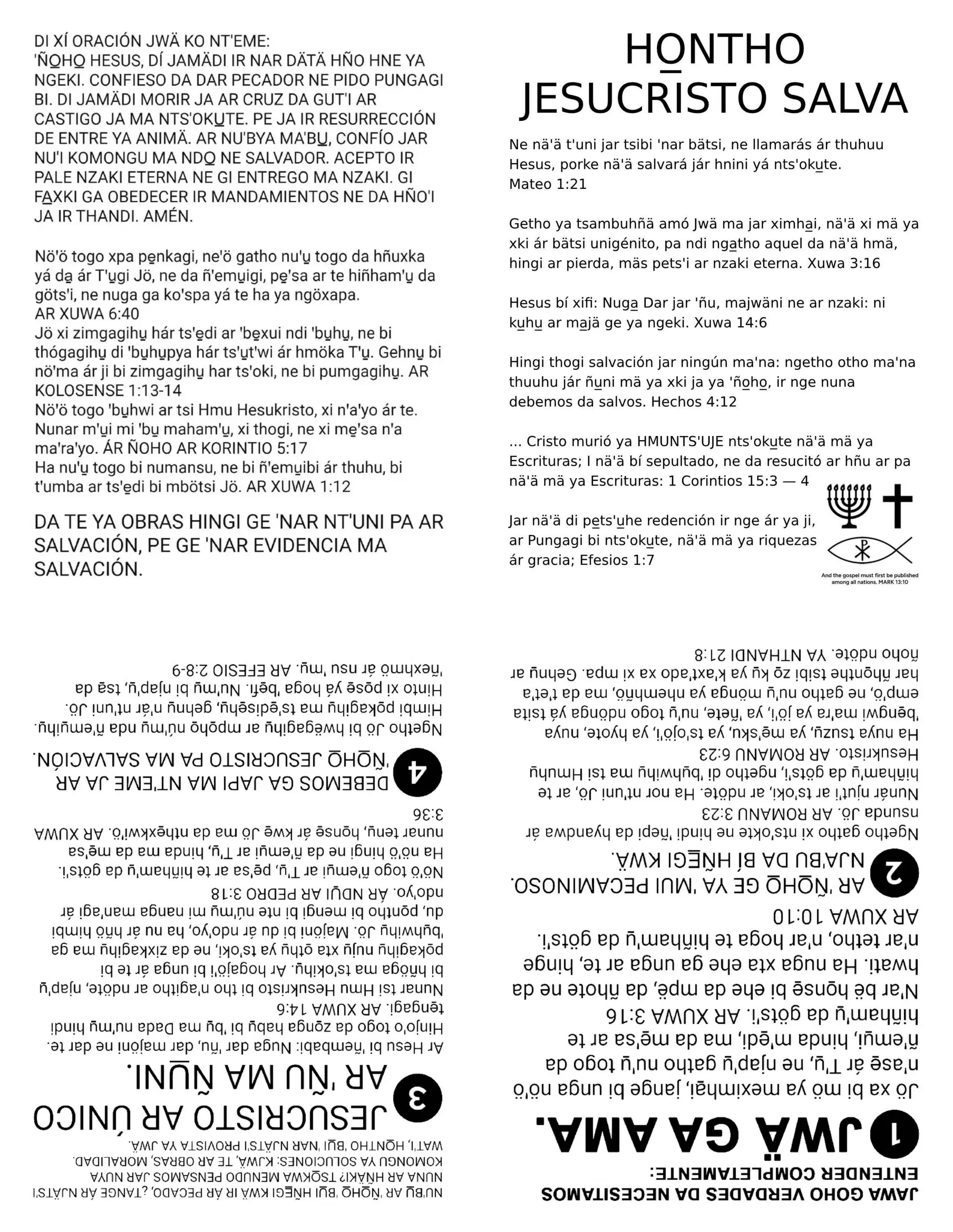 Printable Queretaro Otomi Gospel Tract - ONLY JESUS CHRIST SAVES.pdf