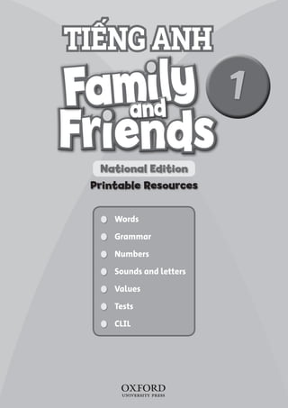 Printable resources grade 1 FAMILY AND FRIENDS NATIONAL EDITION pdf | PDF
