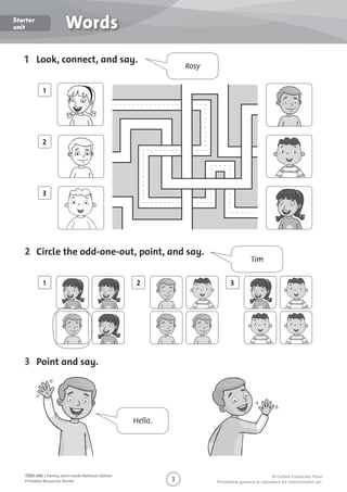 Printable resources grade 1 FAMILY AND FRIENDS NATIONAL EDITION pdf | PDF