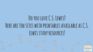 Printables for C.S. Lewis | PDF