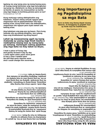 Tagalog Printable Child Discipline Tract (Letter Size - 8.5 x 11 inches ...