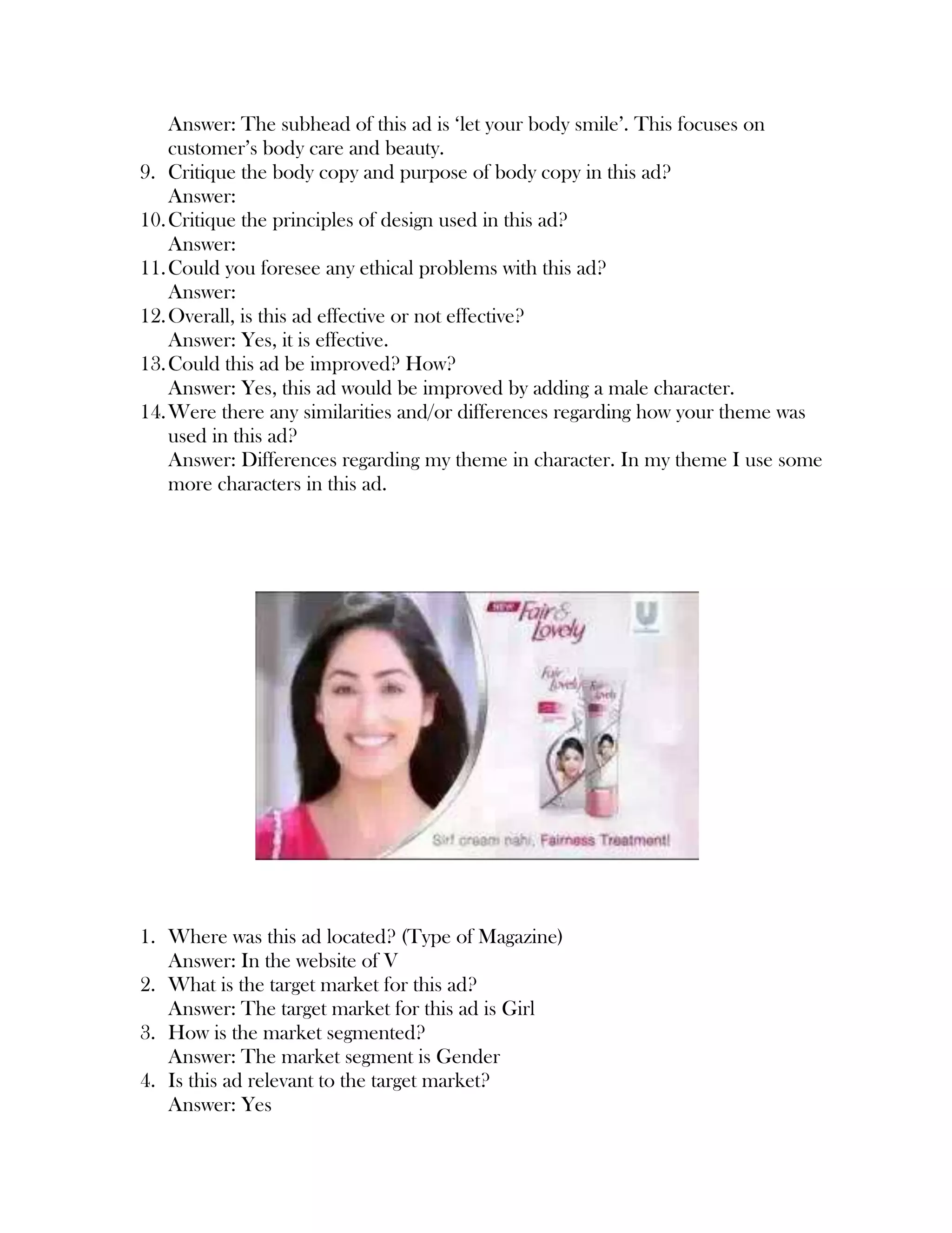 Print advertisement analysis assignment by shaon from iiuc | DOCX