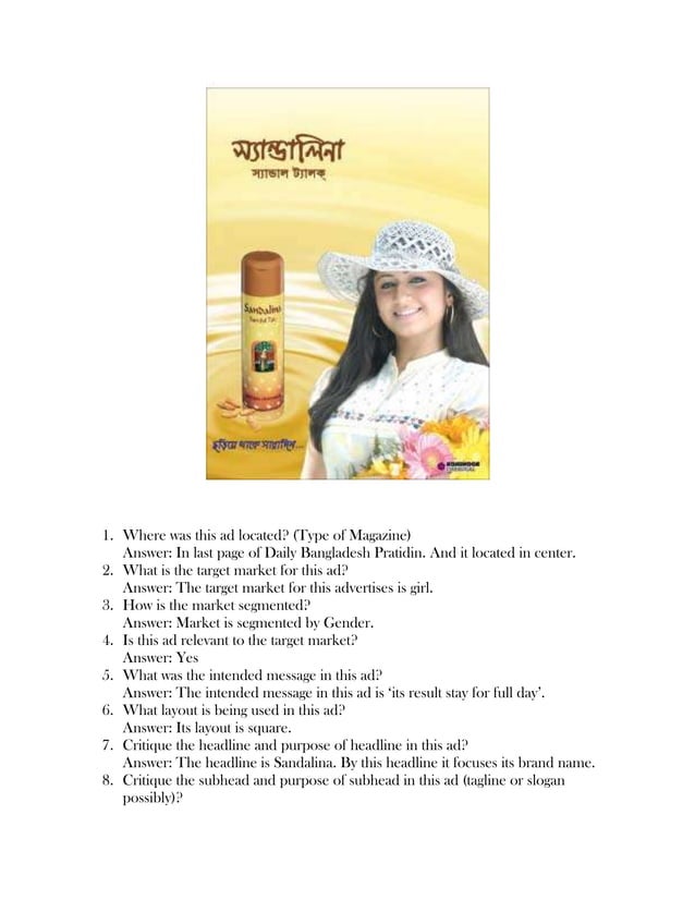 Print advertisement analysis assignment by shaon from iiuc | PDF