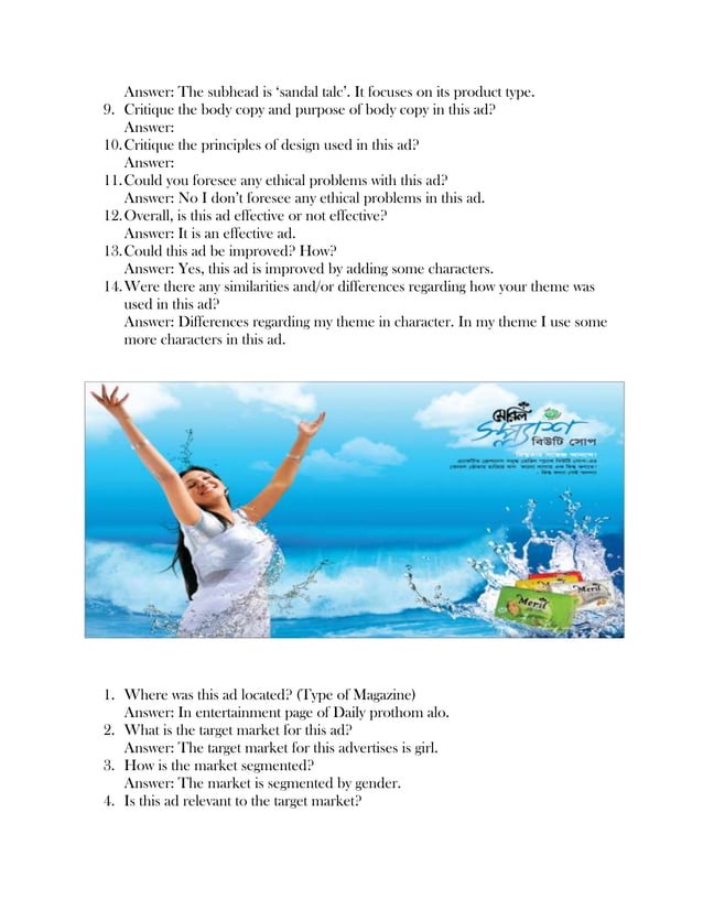 Print advertisement analysis assignment by shaon from iiuc | PDF