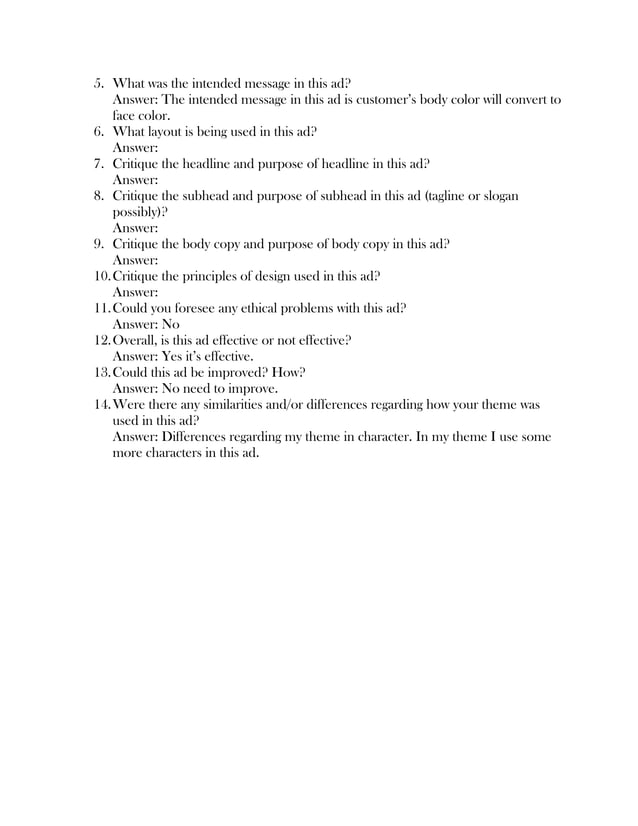 Print advertisement analysis assignment by shaon from iiuc | DOCX