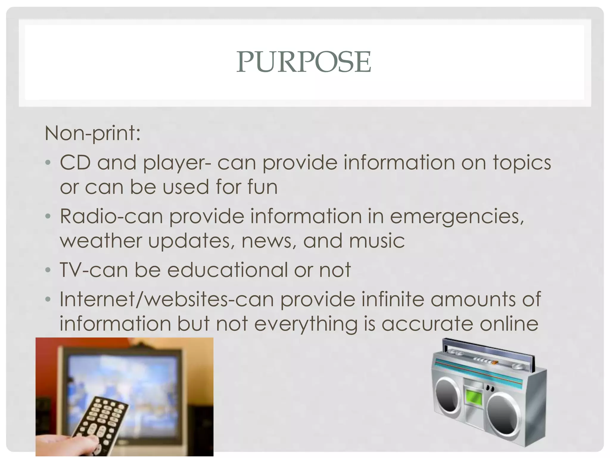 Print and non print resources | PPTX