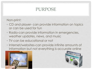 Print and non print resources | PPTX