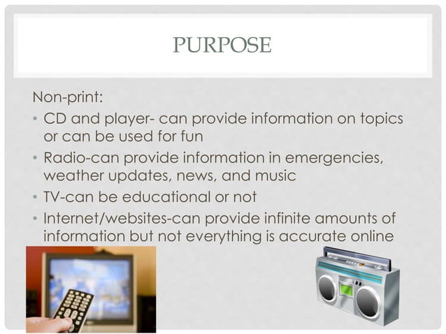 Print and non print resources | PPTX