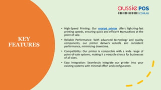 Print and Track High-Speed Receipt Printer for Point of Sale Systems ...