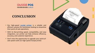 Print and Track High-Speed Receipt Printer for Point of Sale Systems ...