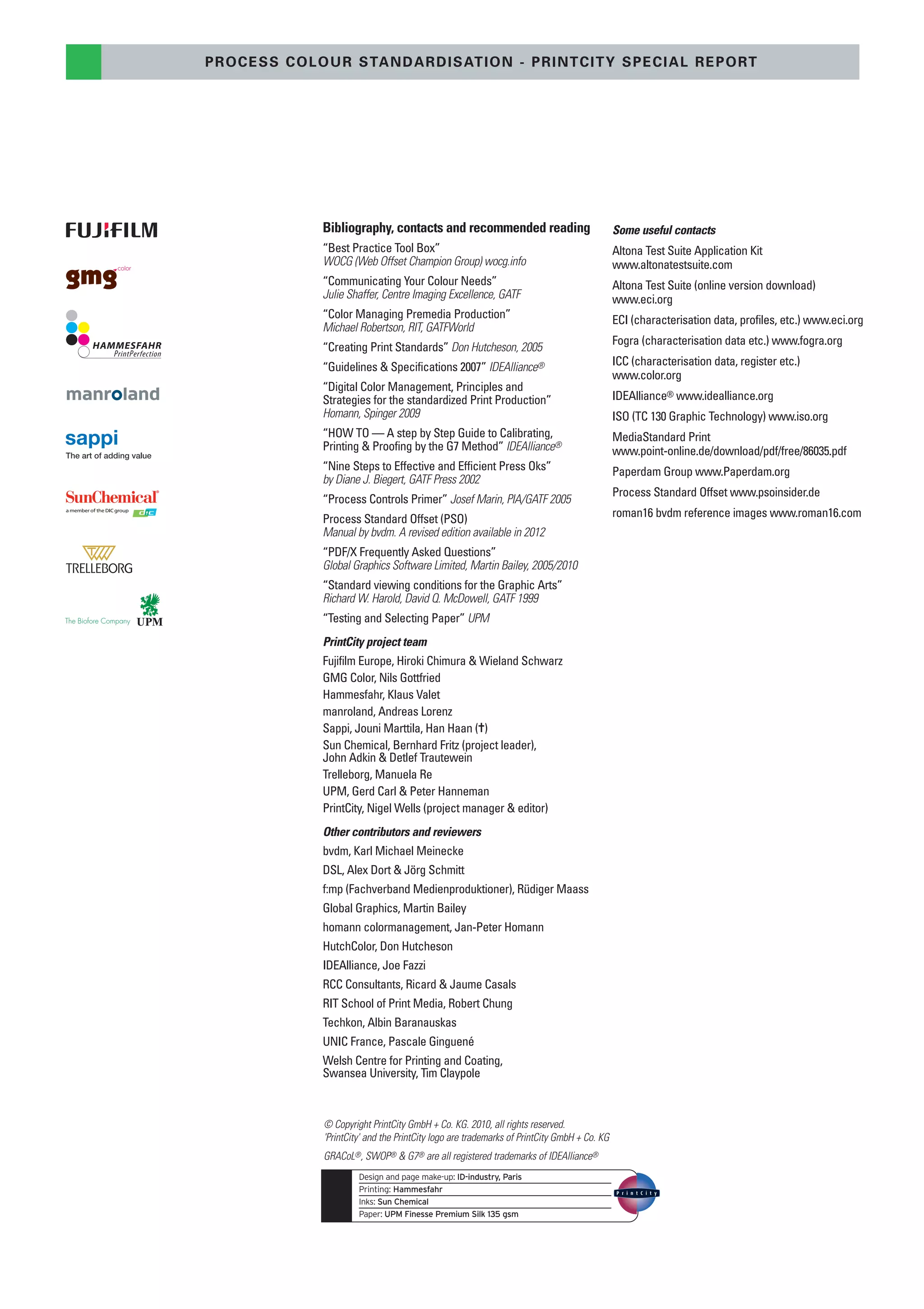 PrintCity process colour standardisation | PDF