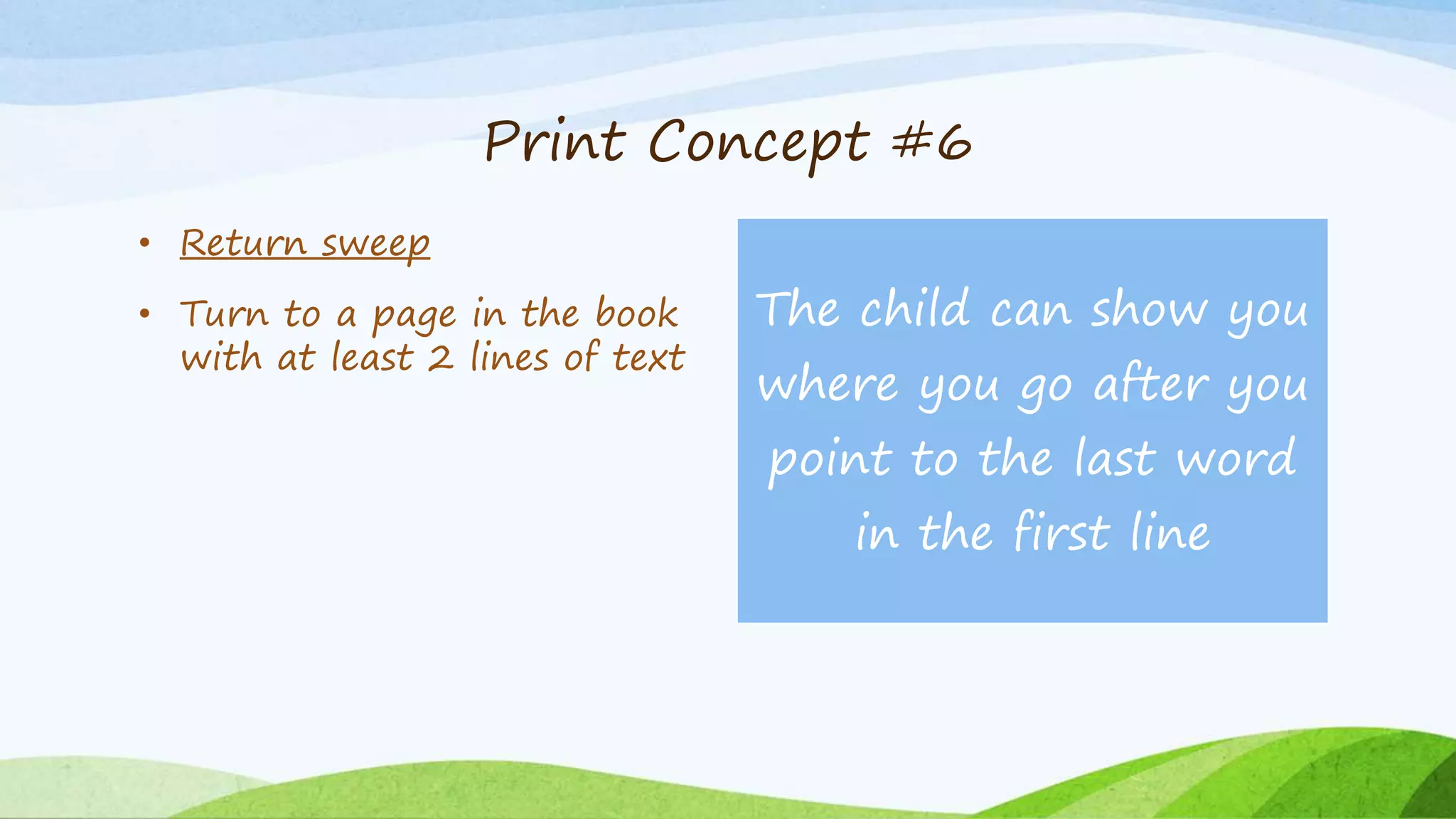 Print concepts-Kindergarten Common Core Benchmarks | PPTX