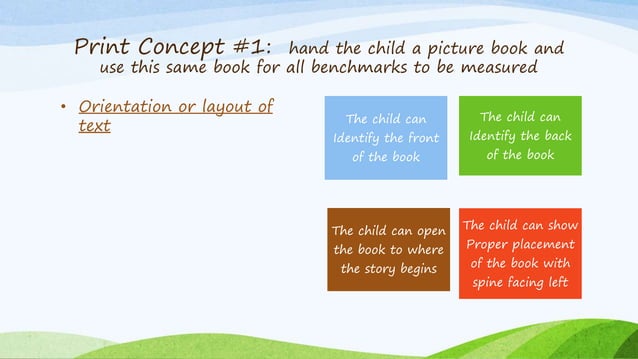 Print concepts-Kindergarten Common Core Benchmarks | PPTX