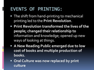 Print culture and the mordern world | PPTX