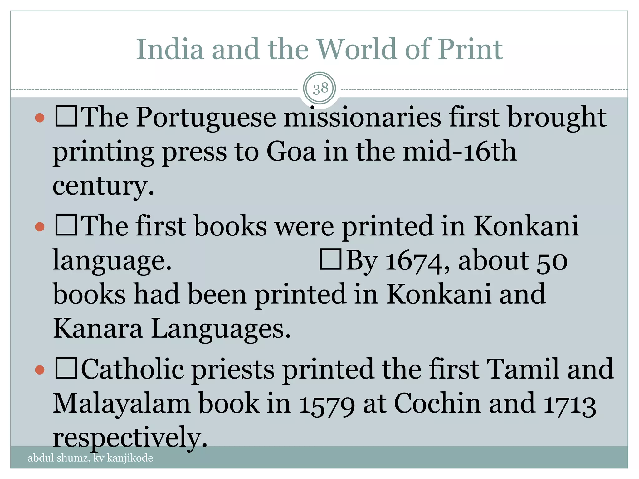 Print Culture and the Modern World. History class 10 CBSE | PDF