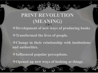 Print culture and the modern world | PPTX