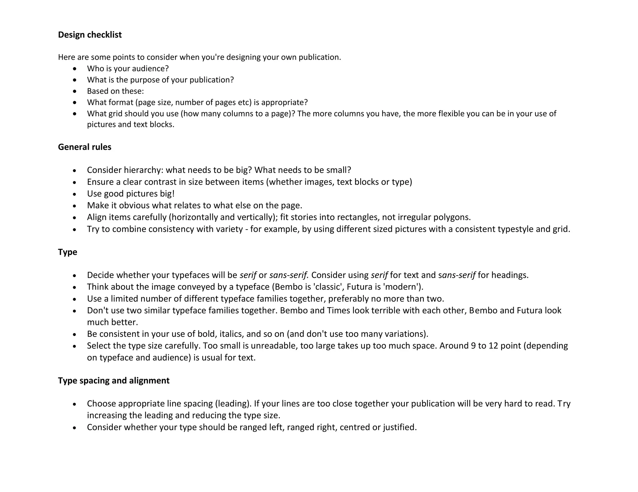 Print design checklist landscape view | PPT