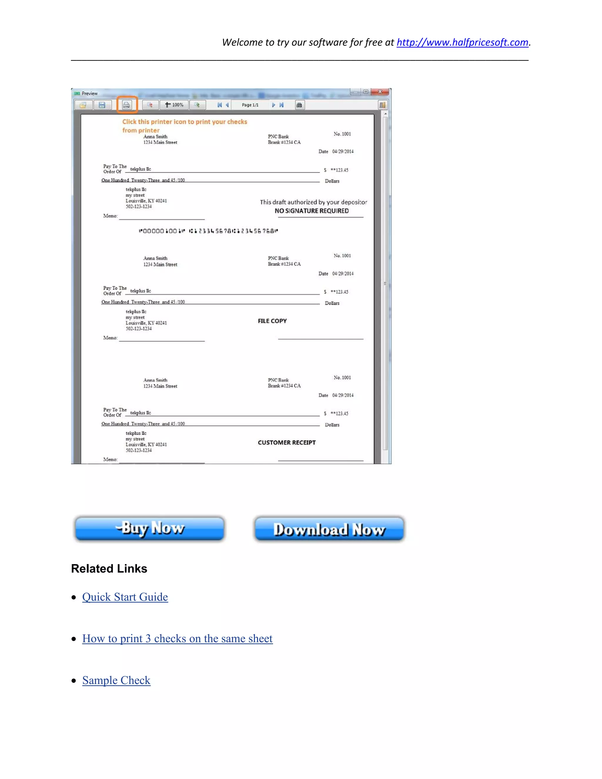 How to Print Draft Check To Receive Check by Phone and Fax | PDF