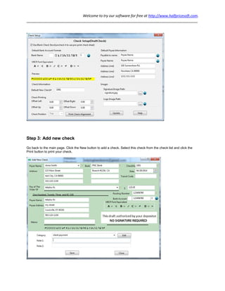 How to Print Draft Check To Receive Check by Phone and Fax | PDF