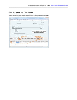How to Print Draft Check To Receive Check by Phone and Fax | PDF