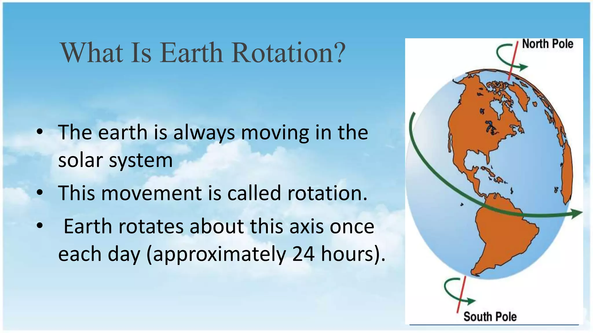An introduction to earth rotation and revolution | PPTX