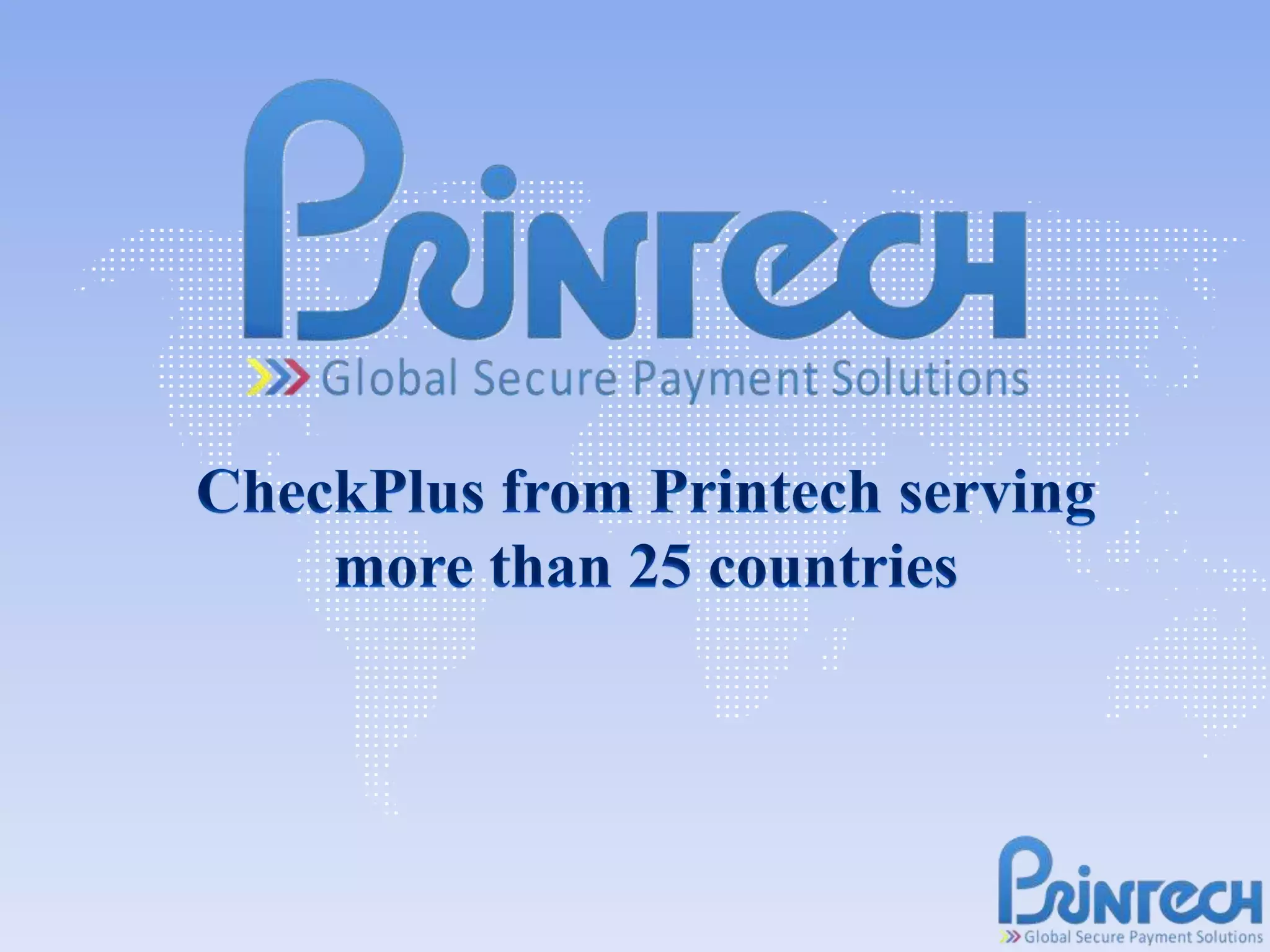 CheckPlus from Printech Global | PPT