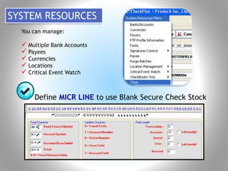 CheckPlusCFO secure payment software from Printech Global | PPTX