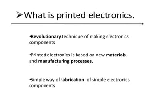 Printed electronincs | PDF