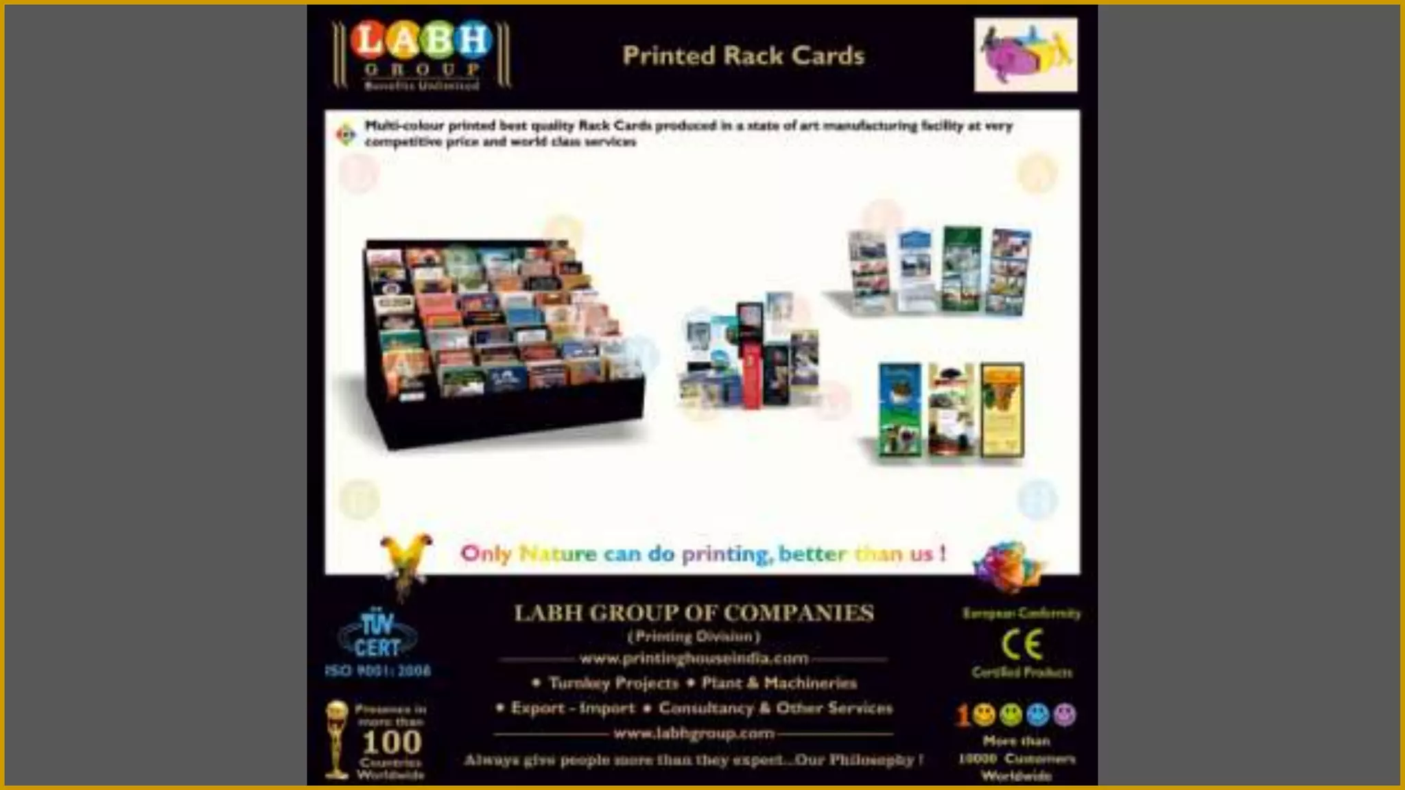 Printed rack cards | PPTX | Manufacturing Industry | Industries