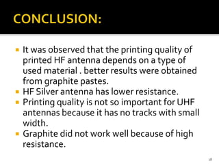 PRINTED RFID USING SCREEN PRINTING | PPTX