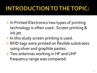 PRINTED RFID USING SCREEN PRINTING | PPTX