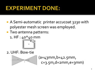 PRINTED RFID USING SCREEN PRINTING | PPTX