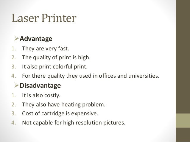Printers Advantage disadvantage printers-advantage-disadvantage