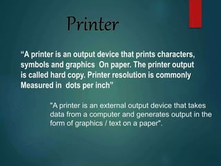 printer and its types impact printers and non impact printers | PPT
