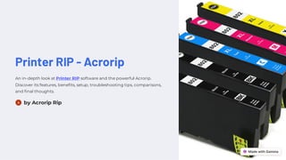 Printer RIP - Acrorip | PDF