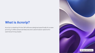 Printer RIP - Acrorip | PDF