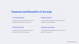 Printer RIP - Acrorip | PDF