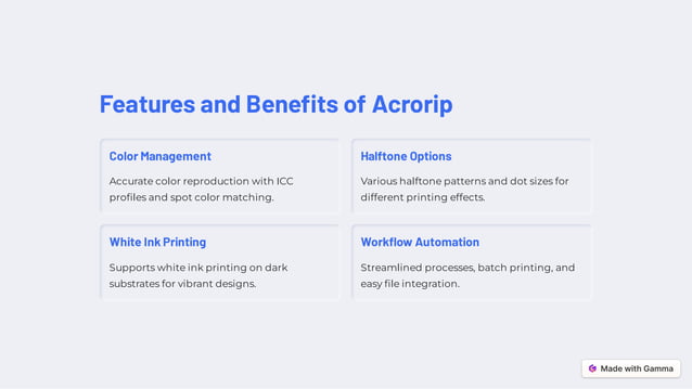 Printer RIP - Acrorip | PDF