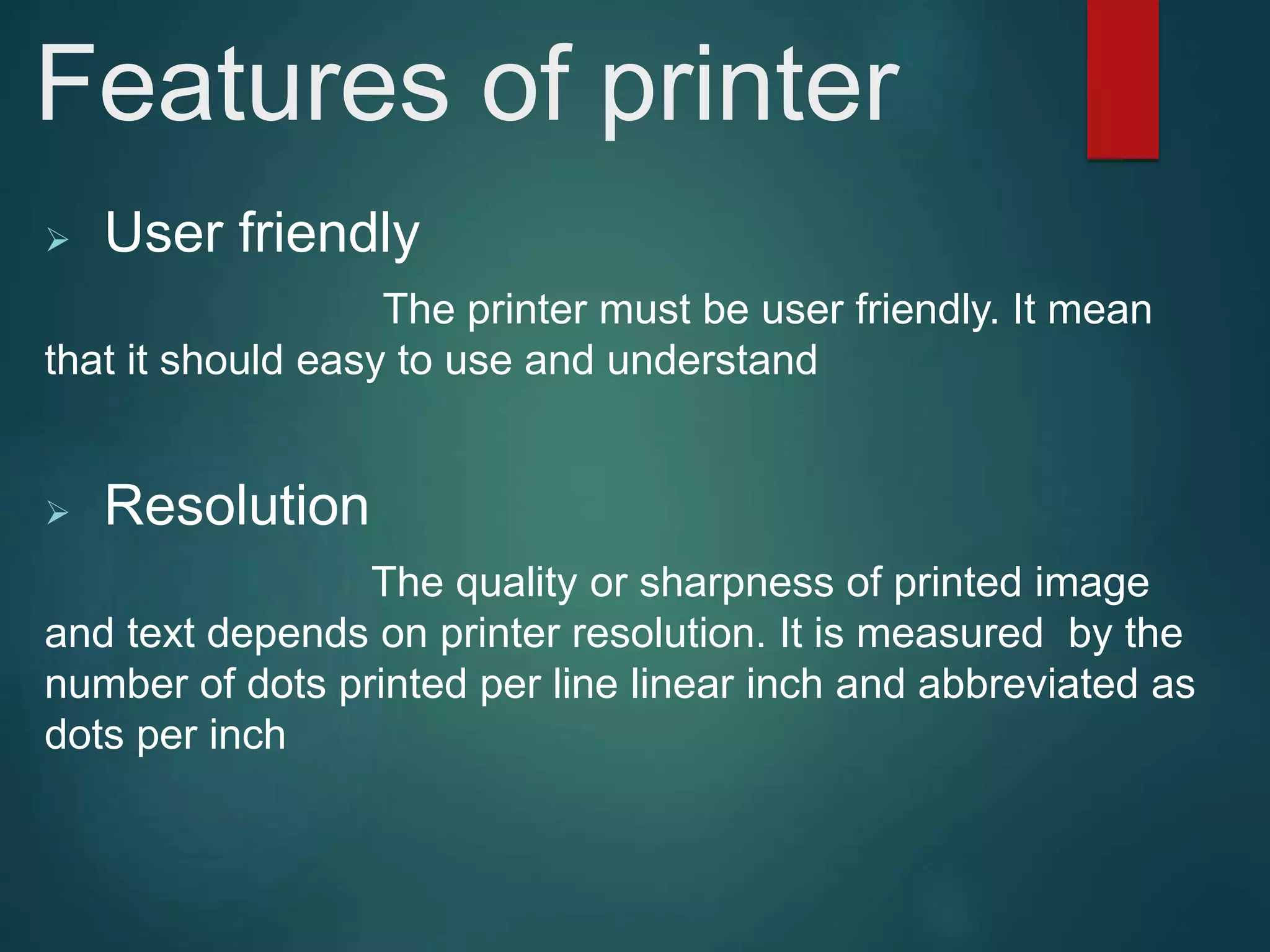Printer and its types | PPTX