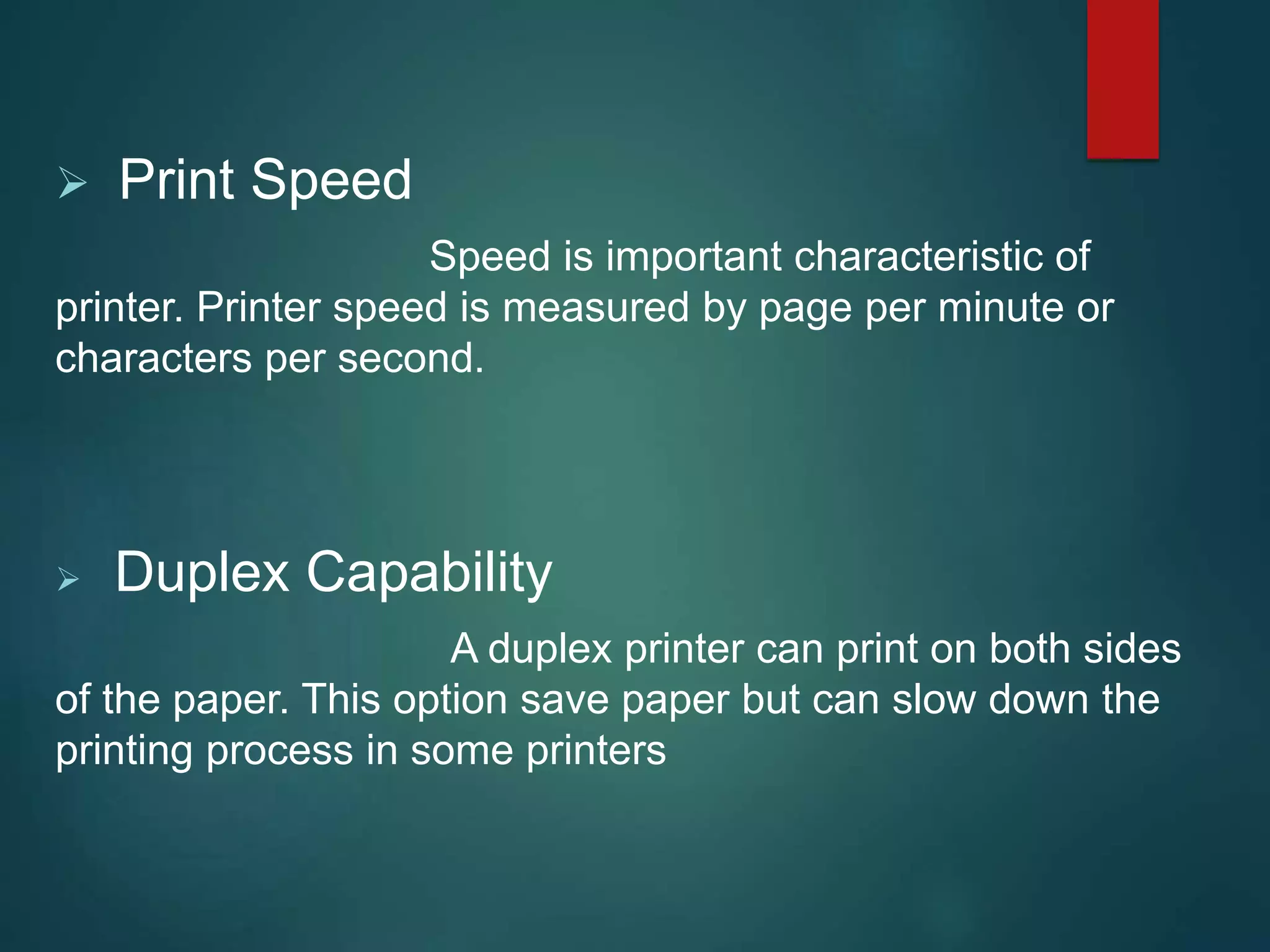 Printer and its types | PPTX