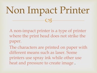 Printer and its types | PPTX