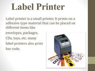 Printer and its types | PPTX