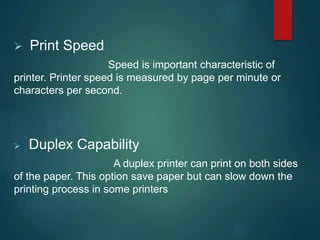 Printer and its types | PPTX
