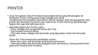 Printer dan plotter | PPTX