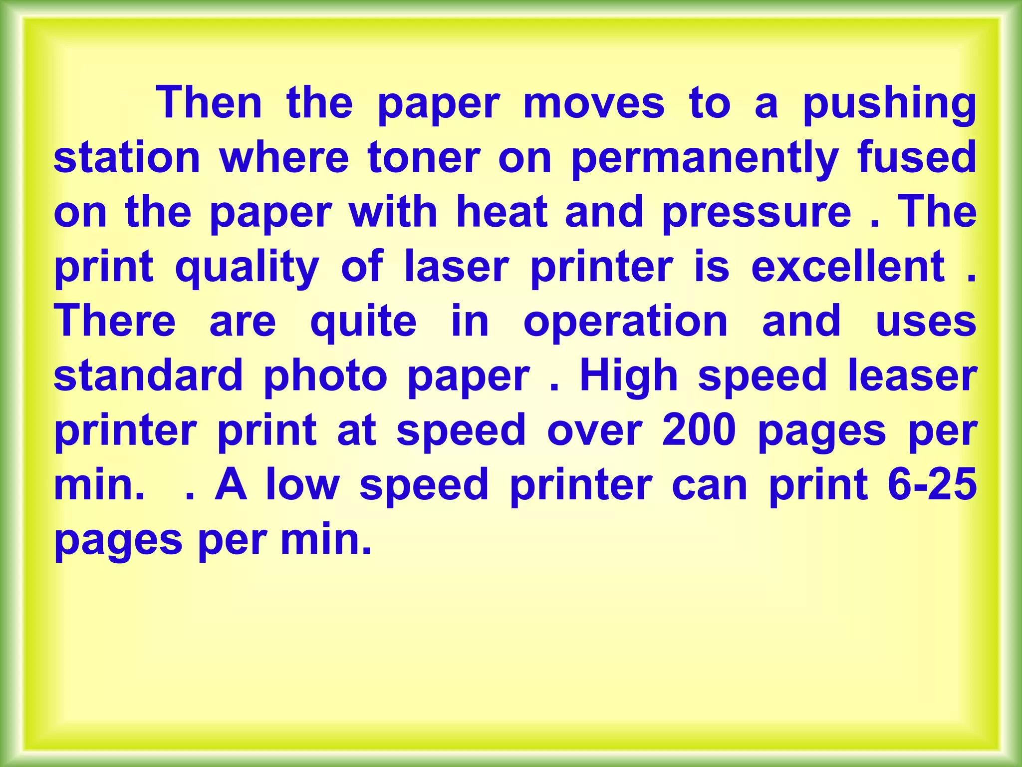 printer FINAL.PPT | Desktop Publishing | Computer Software and Applications