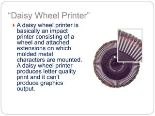 Printer & its types Mahesh Garg | PPTX