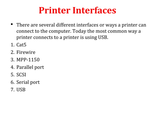 Introduction to Printers | PPT | Desktop Publishing | Computer Software ...